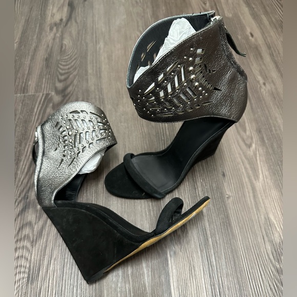 IRO | Shoes | Nwt Iro Suede Leather Studded Wedge Heels | Poshmark